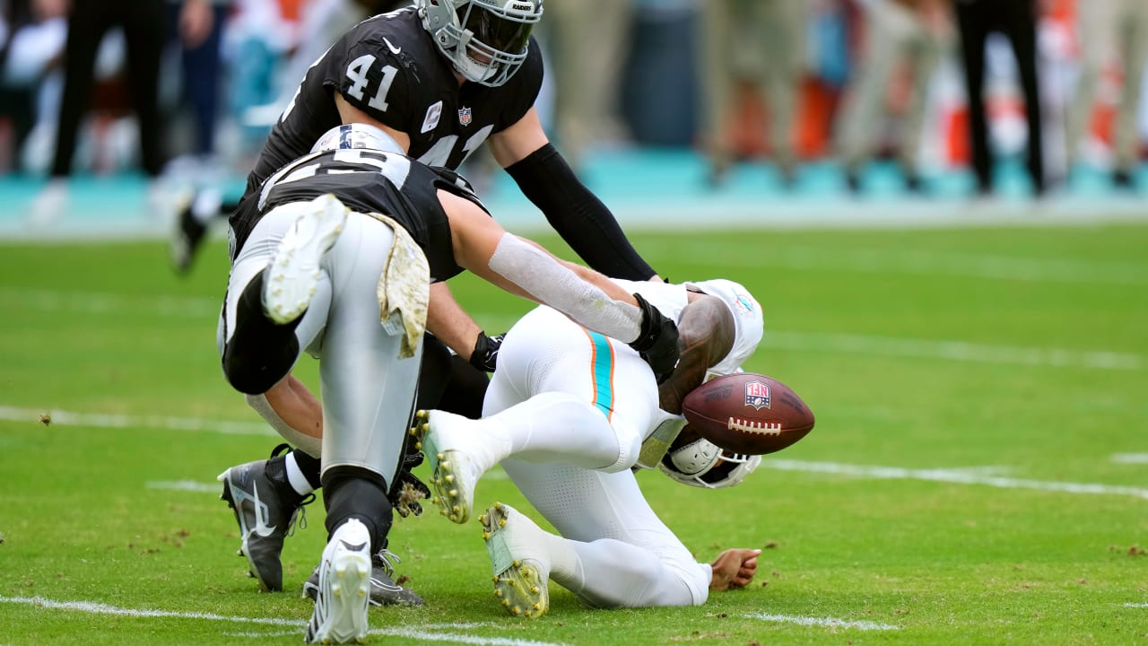 Raiders 2023 Week 11 Highlights vs. Dolphins | Tua Tagovailoa fumbles ...
