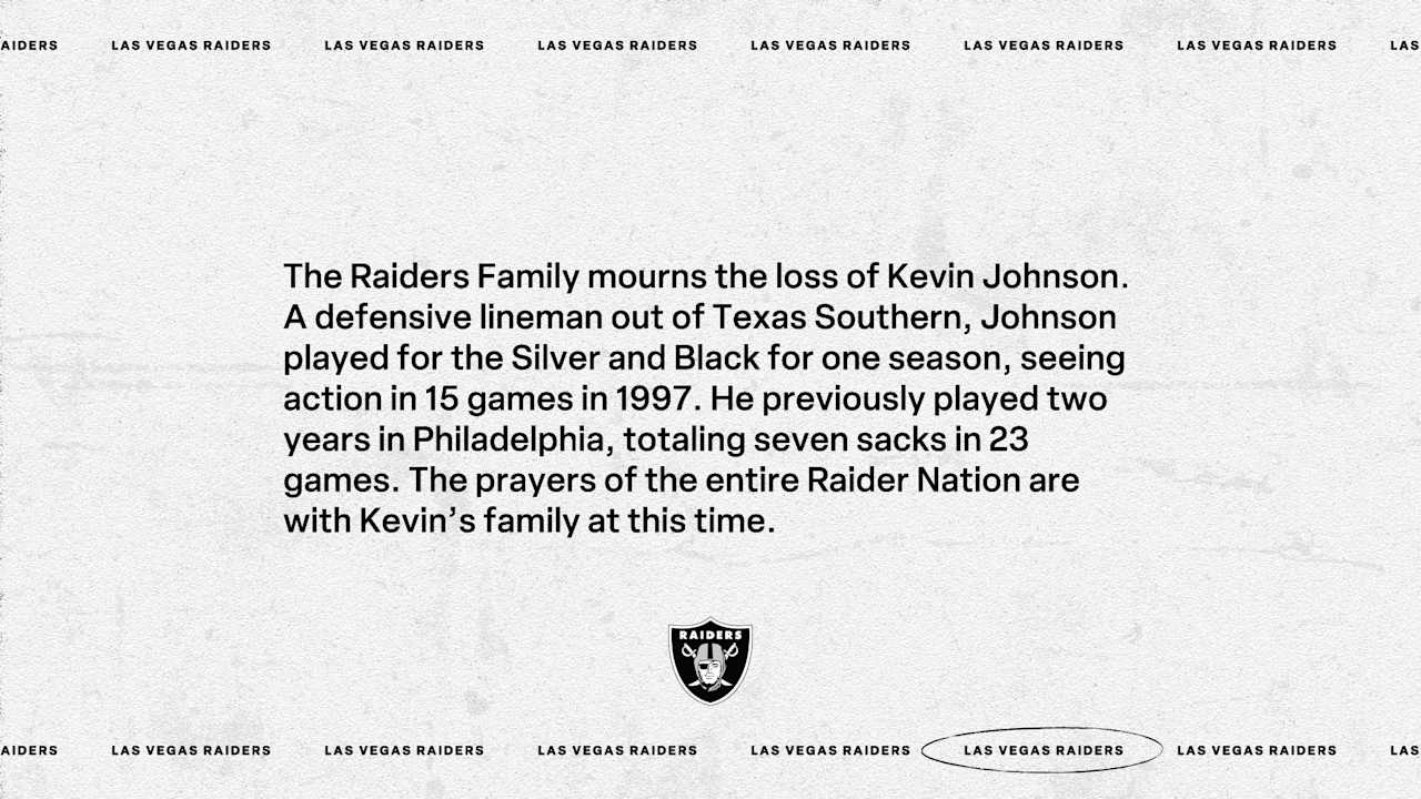 Raiders mourn the loss of Kevin Johnson