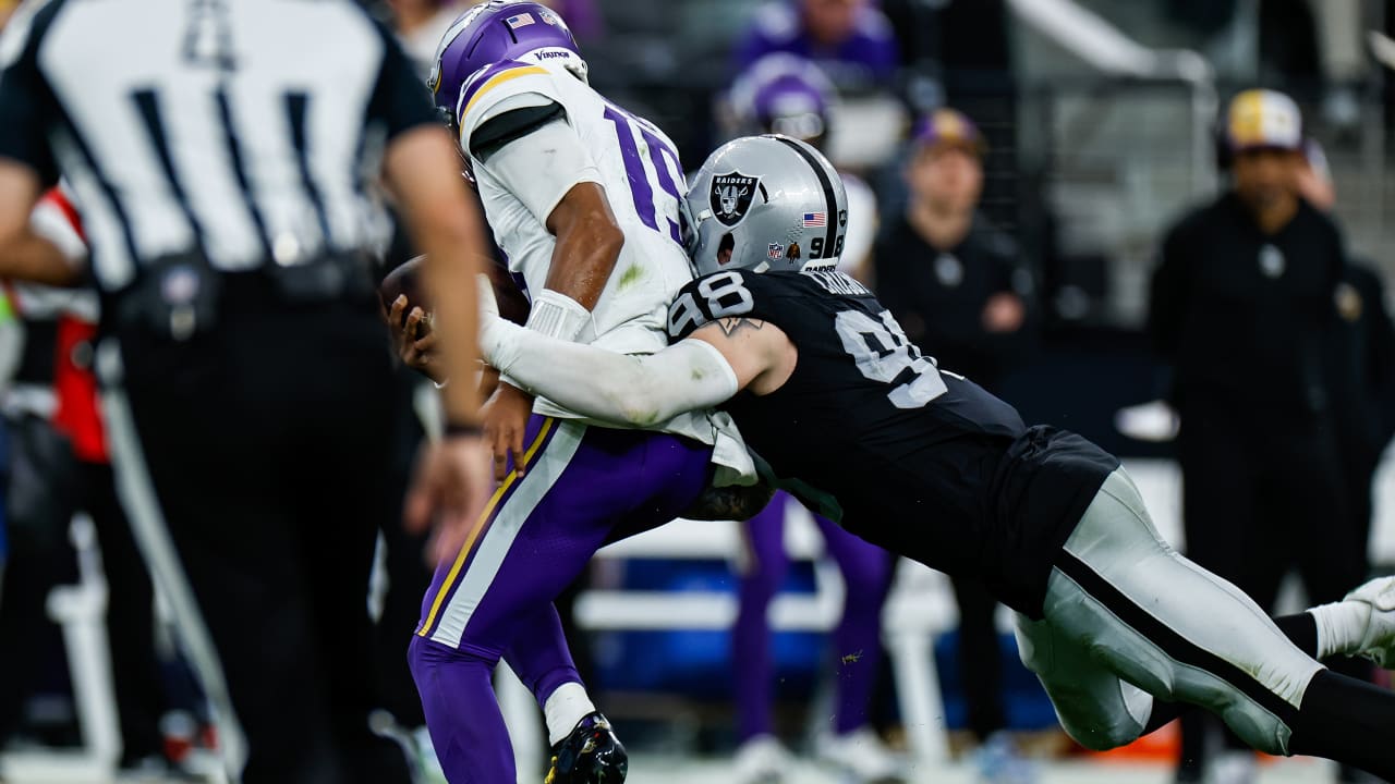 Maxx Crosby sacks Joshua Dobbs for a second time | Raiders 2023 Week 14 Highlights vs. Vikings