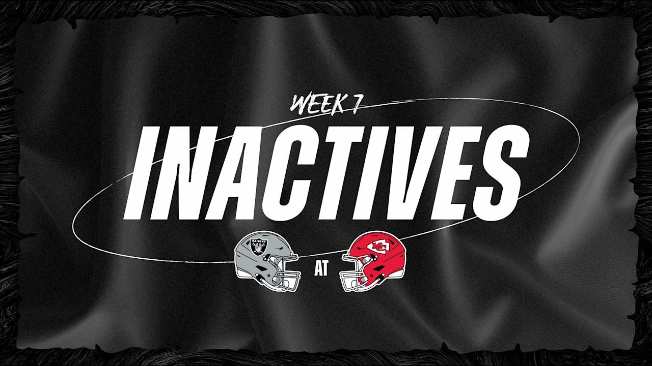 Las Vegas Raiders Week 7 Inactives vs. Kansas City Chiefs