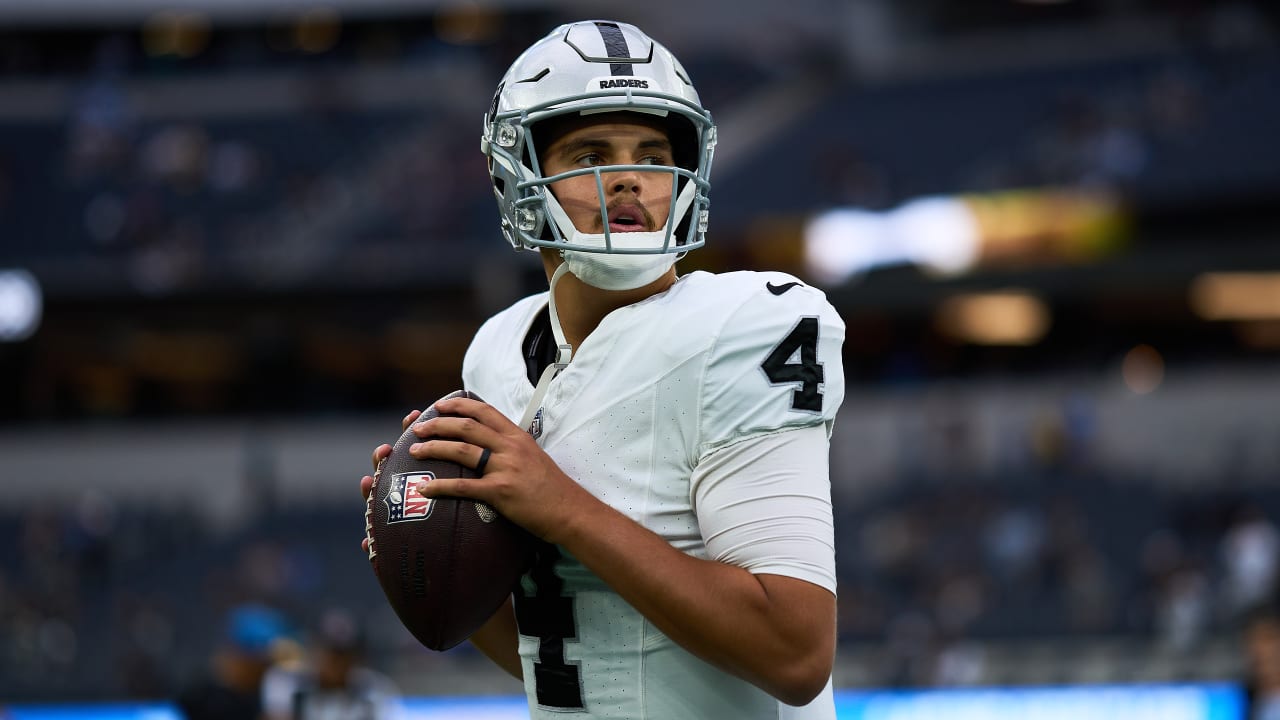 Aidan O'Connell named Raiders starting quarterback going forward by Interim Head Coach Antonio ...