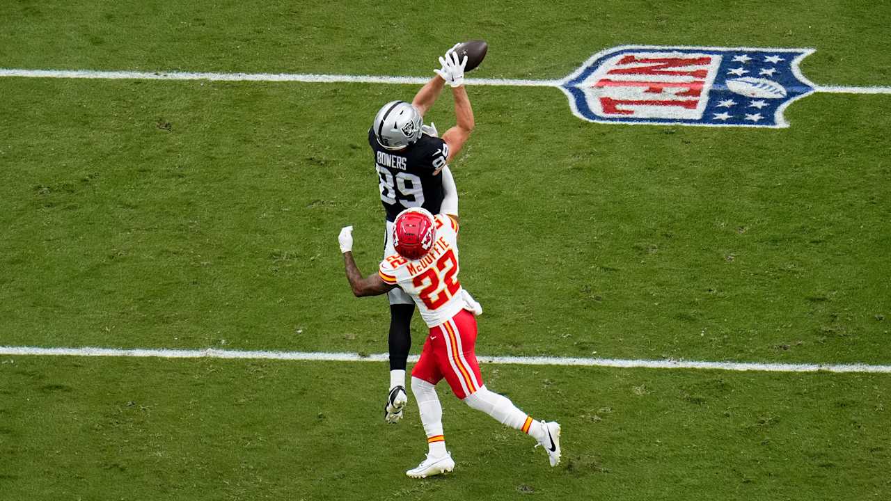Raiders 2024 Week 8 Highlights vs. Kansas City Chiefs | Brock Bowers highpoints the football on ...