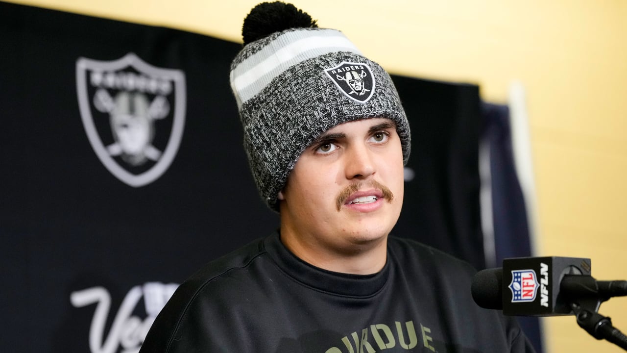 Quarterback Aidan O'Connell addresses the media postgame | Week 17 vs. Indianapolis Colts ...