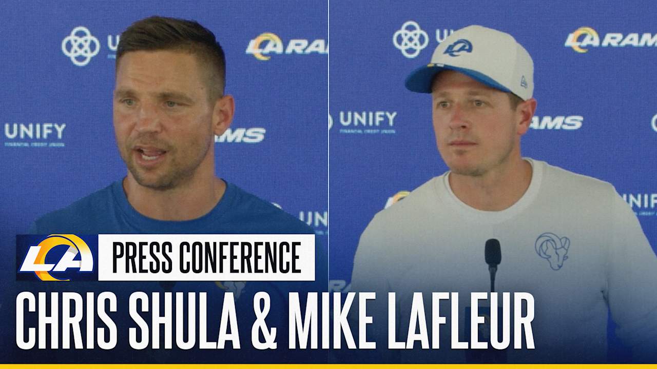 Los Angeles Rams defensive coordinator Chris Shula & offensive ...