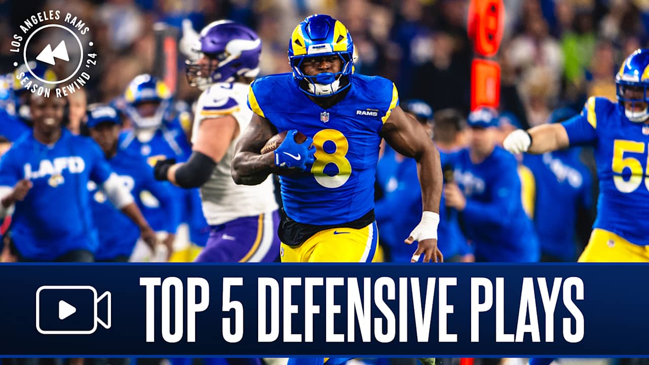 Los Angeles Rams Highlights - rookie safety Jaylen McCollough Kam Kinchens Pick 6, outside ...
