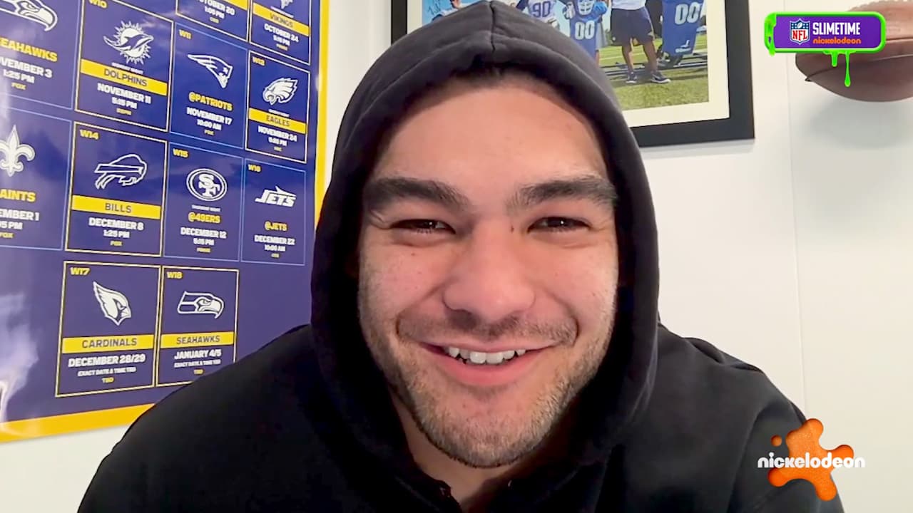 Puka Nacua NFL Slimetime interview Nickelodeon Dylan Schefter: Getting ...