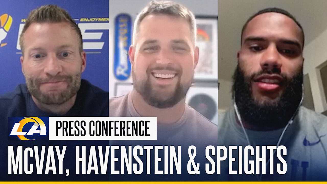 Los Angeles Rams head coach Sean McVay, offensive lineman Rob ...