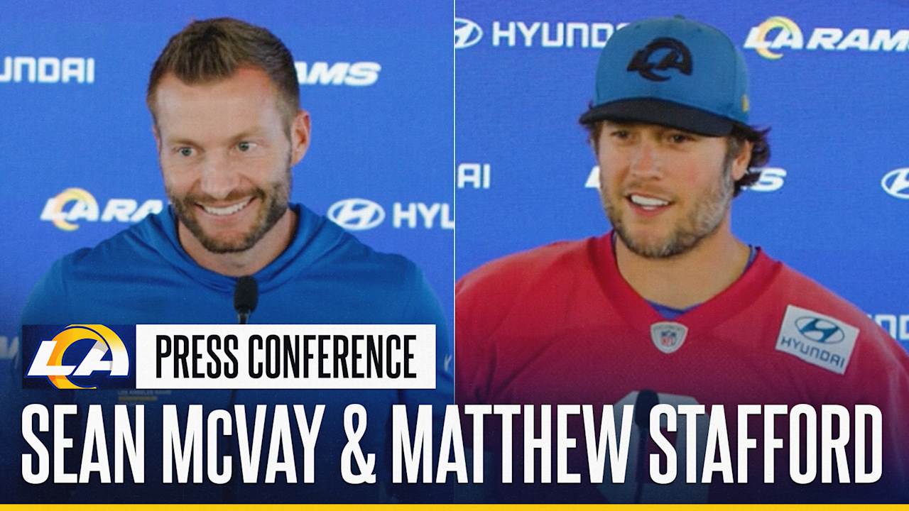 Head coach Sean McVay & quarterback Matthew Stafford press conference ...
