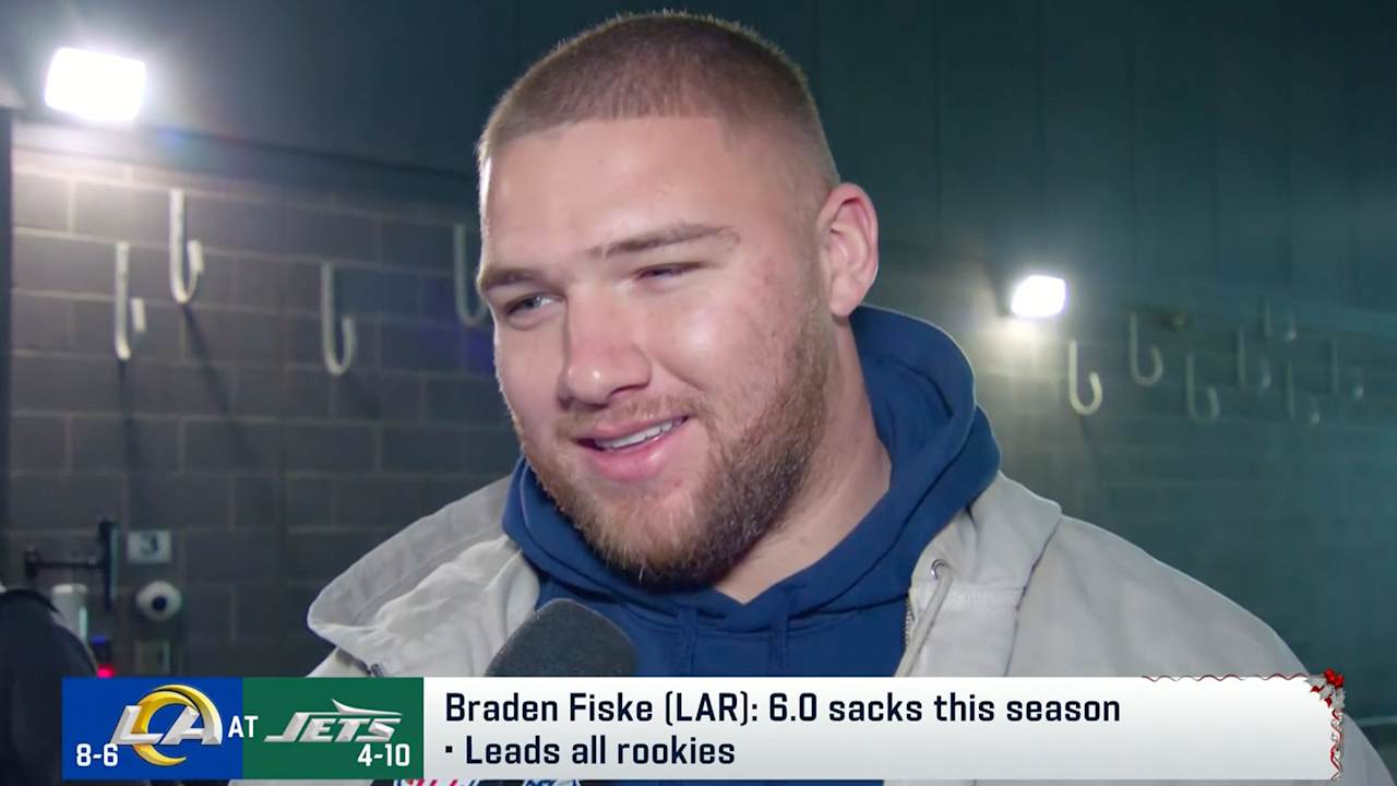 Los Angeles Rams defensive end Braden Fiske talks with NFL Network ...