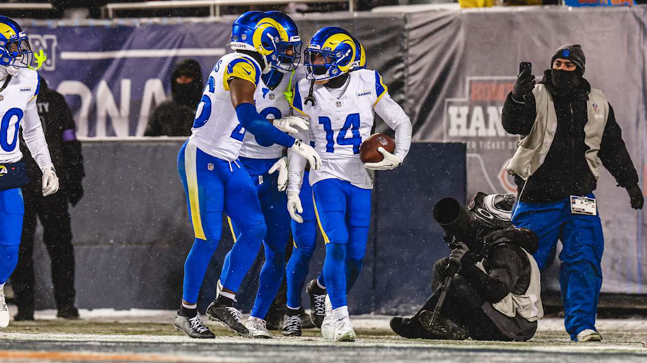 Cobie Durant intercepts Caleb Williams - Los Angeles Rams Highlights ...