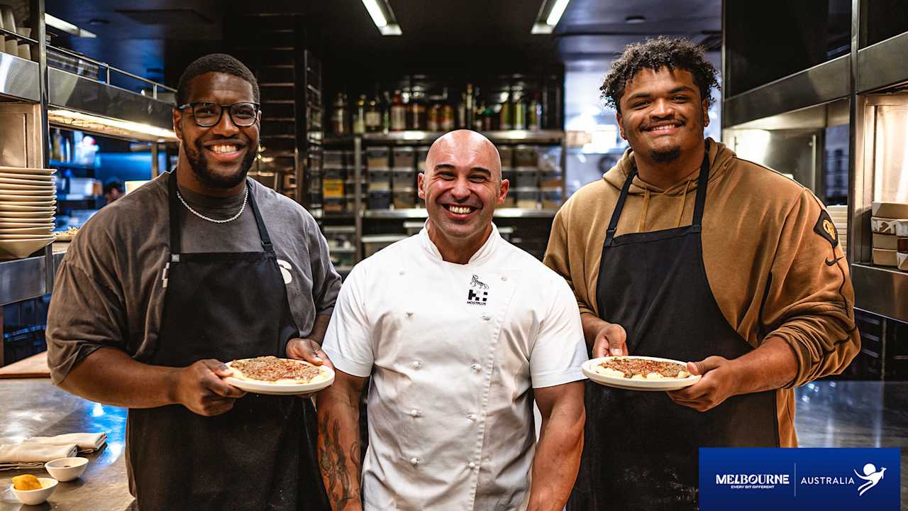 Rams tour Melbourne | offensive lineman Steve Avila, tight end Kobie ...