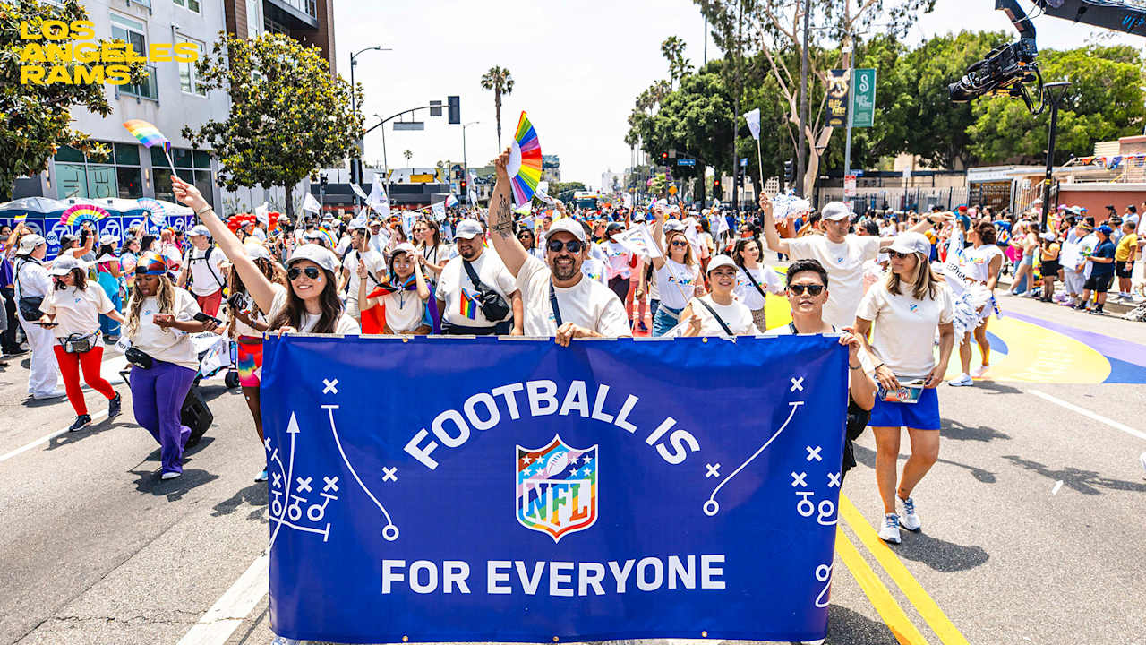 PRIDE PHOTOS: Rams celebrate Pride Month at WeHo and LA Pride