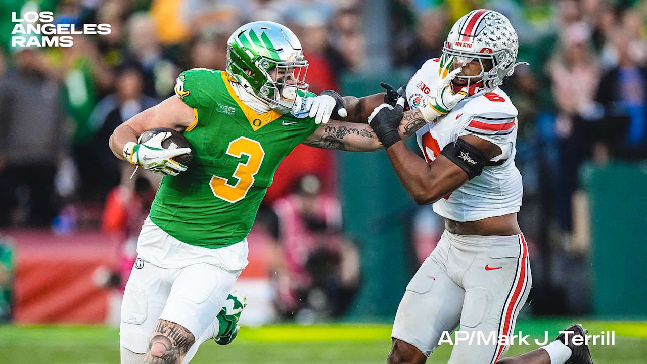 Rams tight end Terrance Ferguson, No. 46 pick in 2025 NFL Draft ...