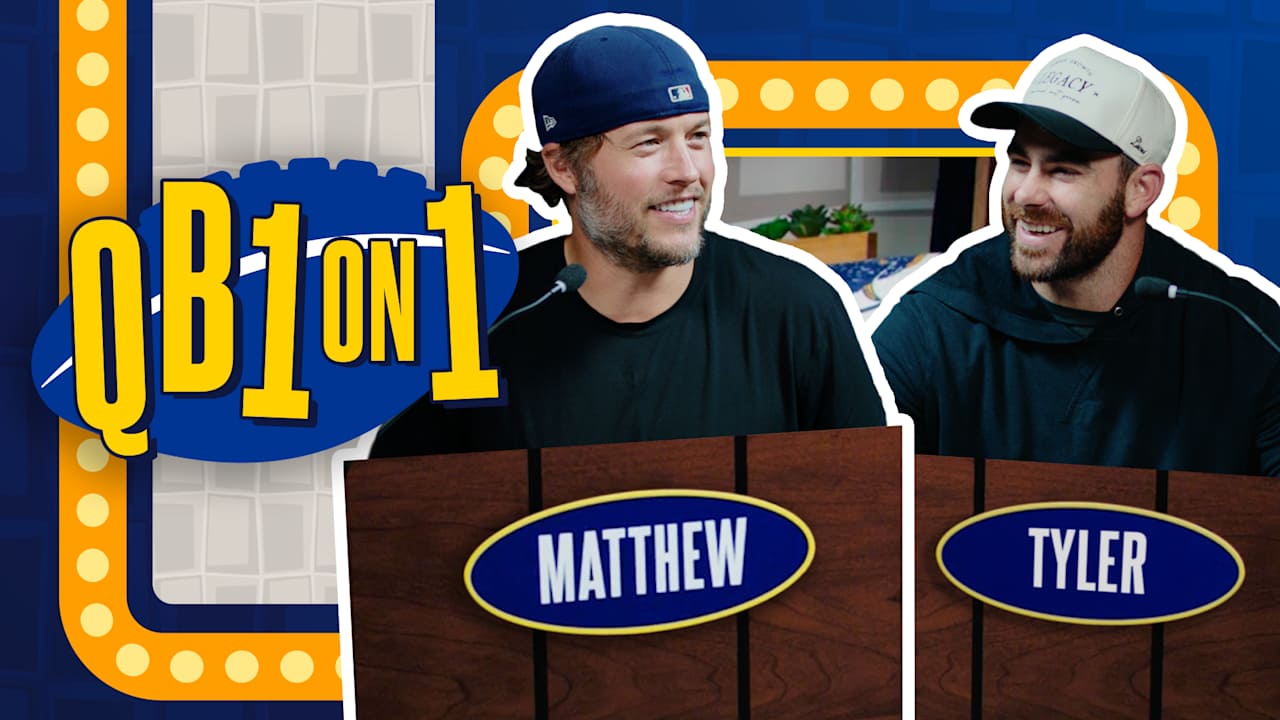 Matthew Stafford & Tyler Higbee play food feud | QB 1 on 1