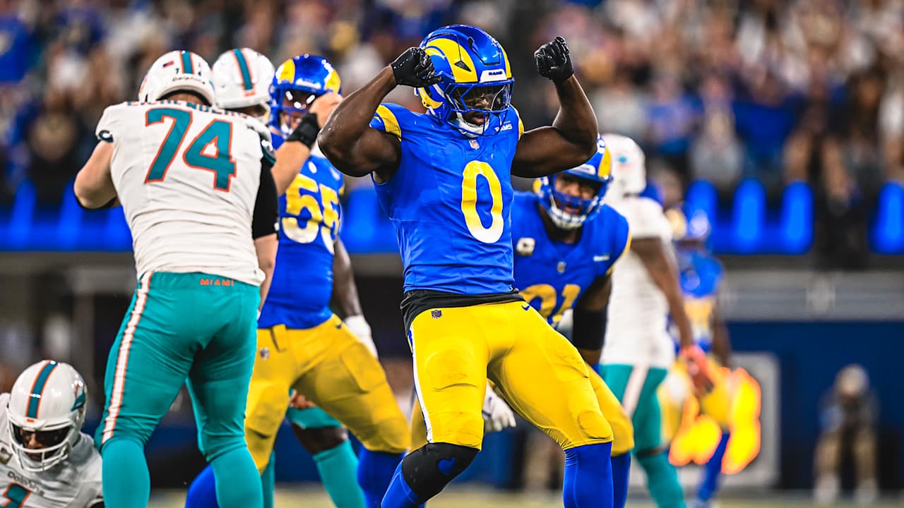 Byron Young sack | Los Angeles Rams Highlights | Week 10 vs. Miami ...