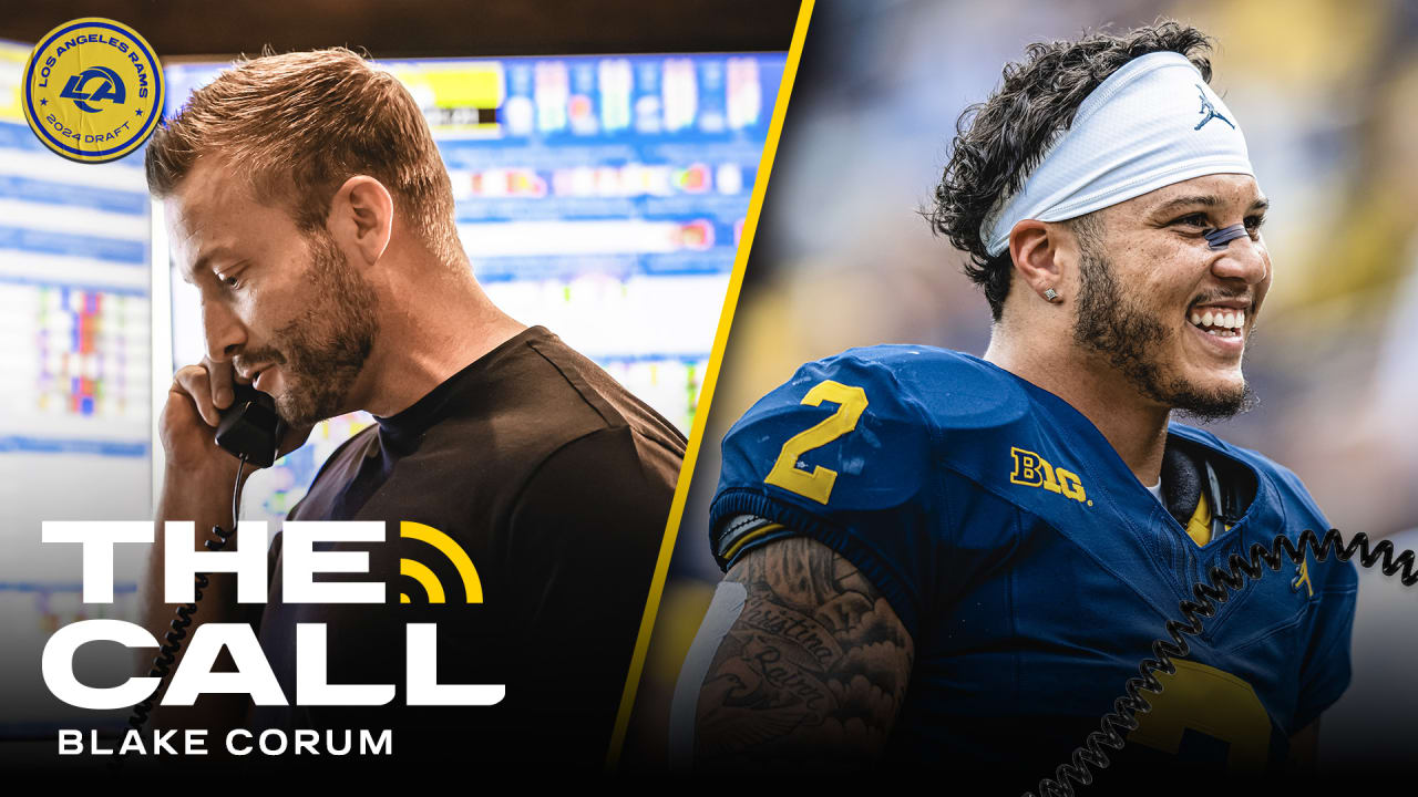 Blake Corum gets the draft call from Les Snead & Sean McVay “Can’t wait ...
