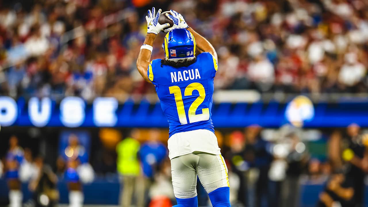 Puka Nacua 1st down into red zone - Los Angeles Rams Highlights - Week ...