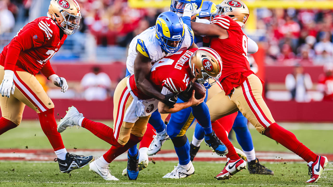 Byron Young plants Sam Darnold in backfield for eighth sack of his ...