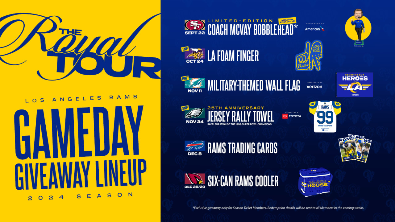 2024 Rams Gameday Giveaway Schedule