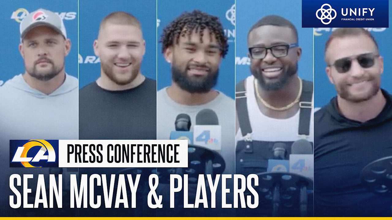 Los Angeles Rams Press Conference - Head coach Sean McVay, wide ...