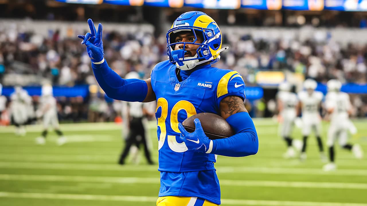 Jaylen McCollough second interception | Los Angeles Rams Highlights ...