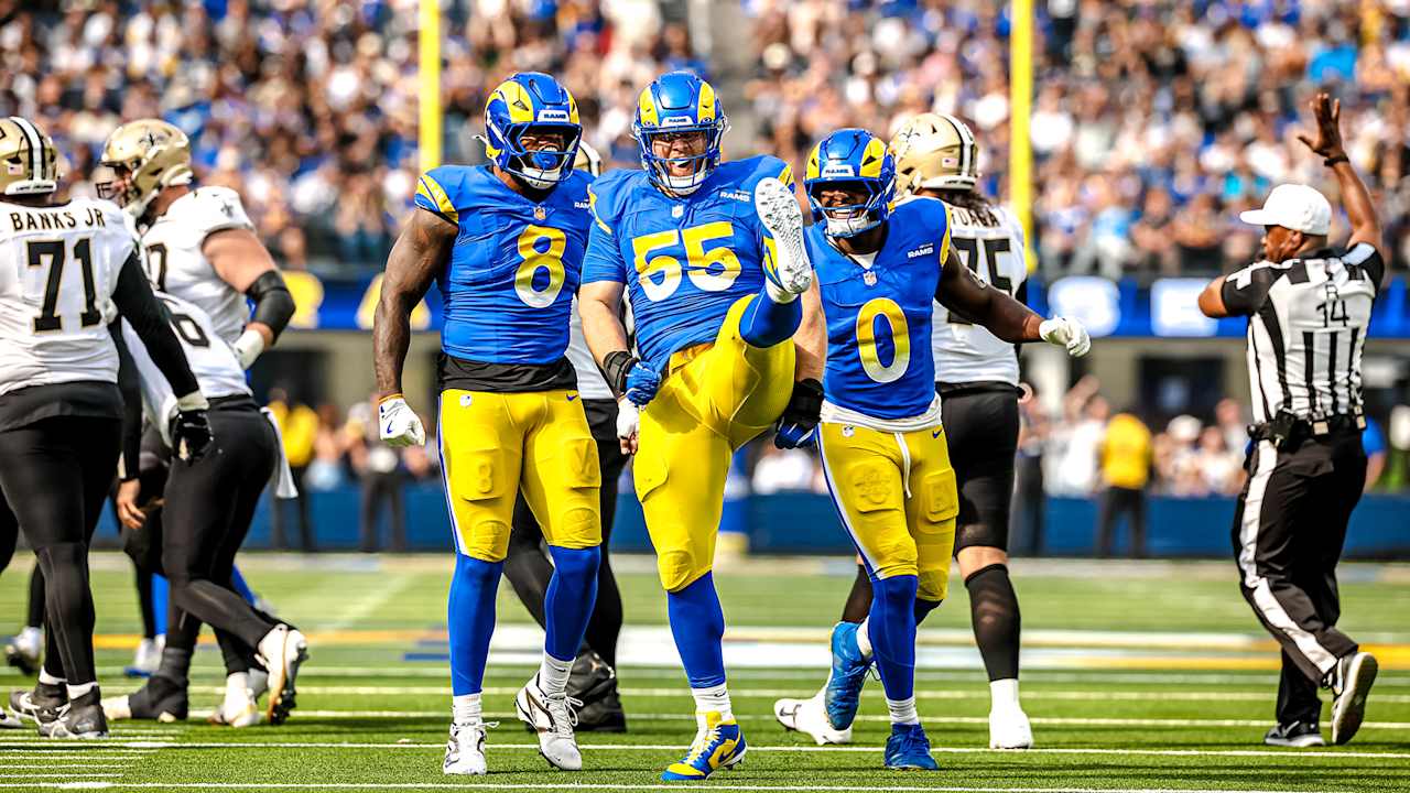 Braden Fiske sacks quarterback Tyler Shough - Los Angeles Rams ...