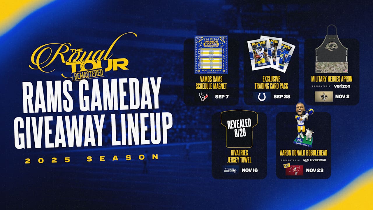 2025 Los Angeles Rams gameday giveaway schedule