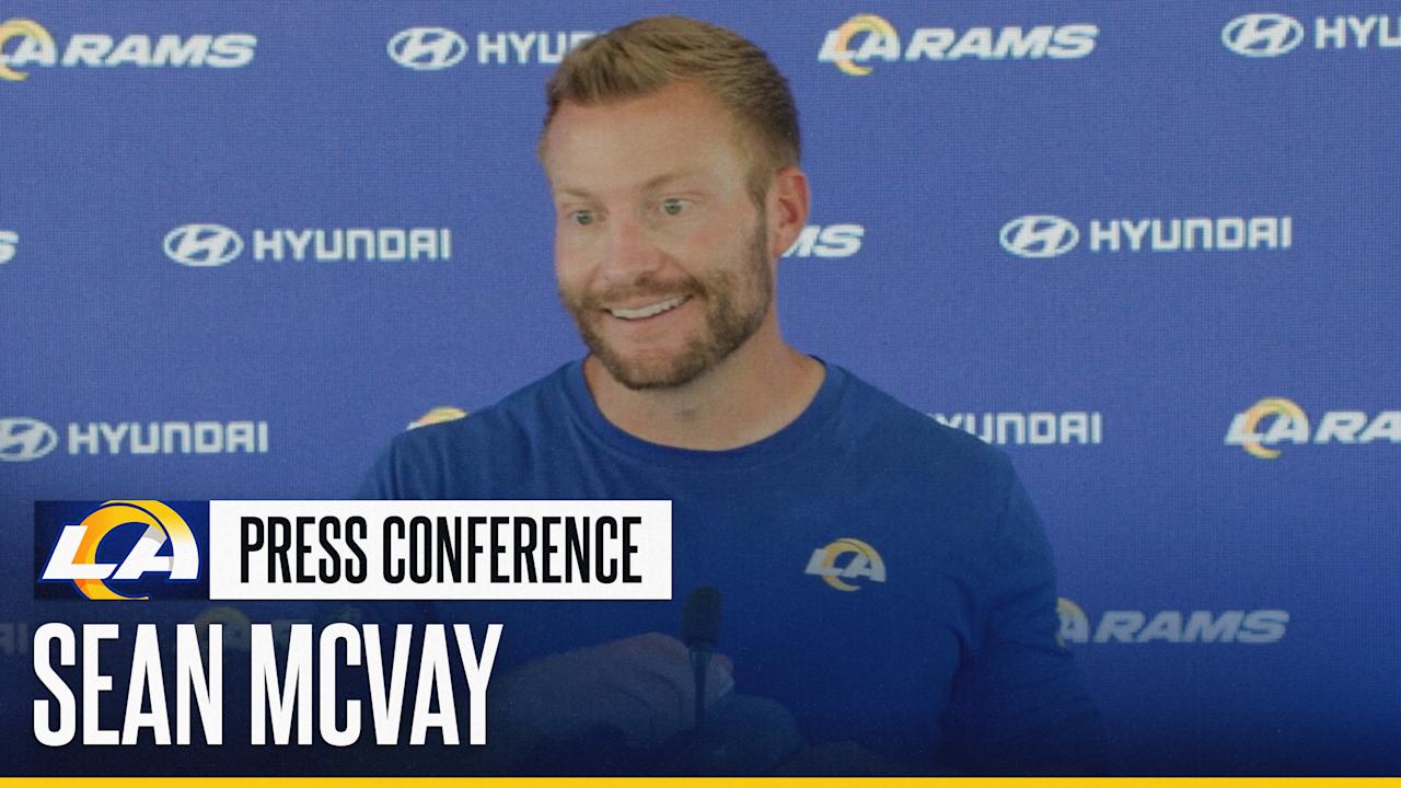 Los Angeles Rams head coach Sean McVay press conference - Quarterback ...