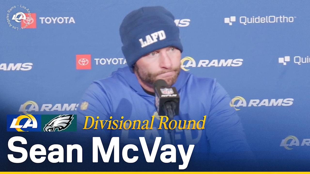 Sean Mcvay postgame Eagles divisional - Los Angeles Rams head coach ...