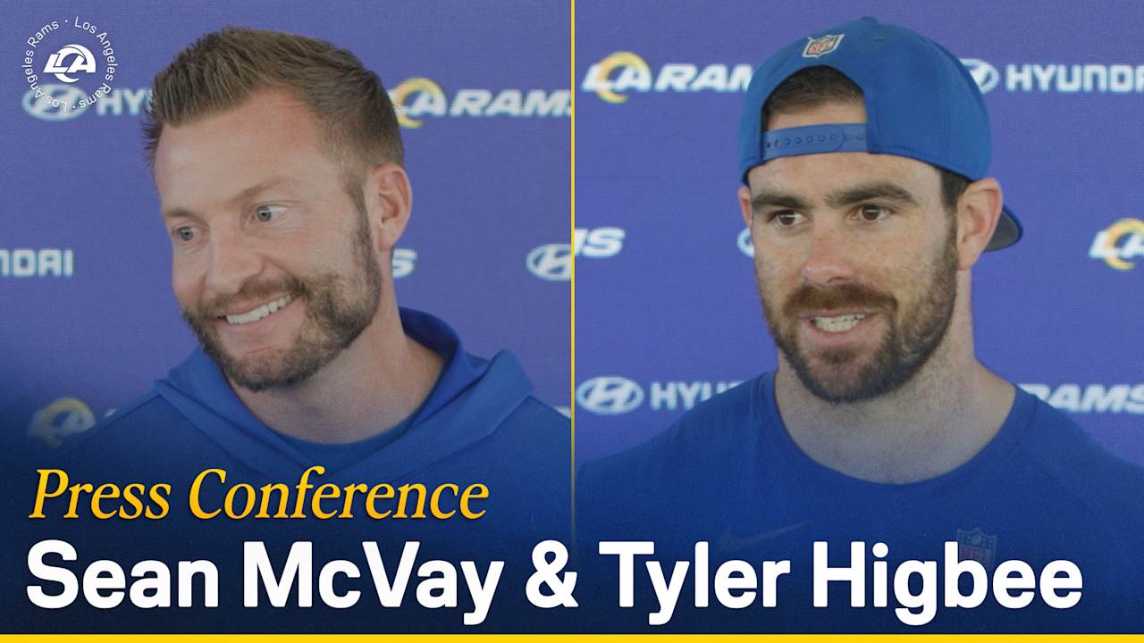 Sean McVay Tyler Higbee press conference Jets | Los Angeles Rams head ...