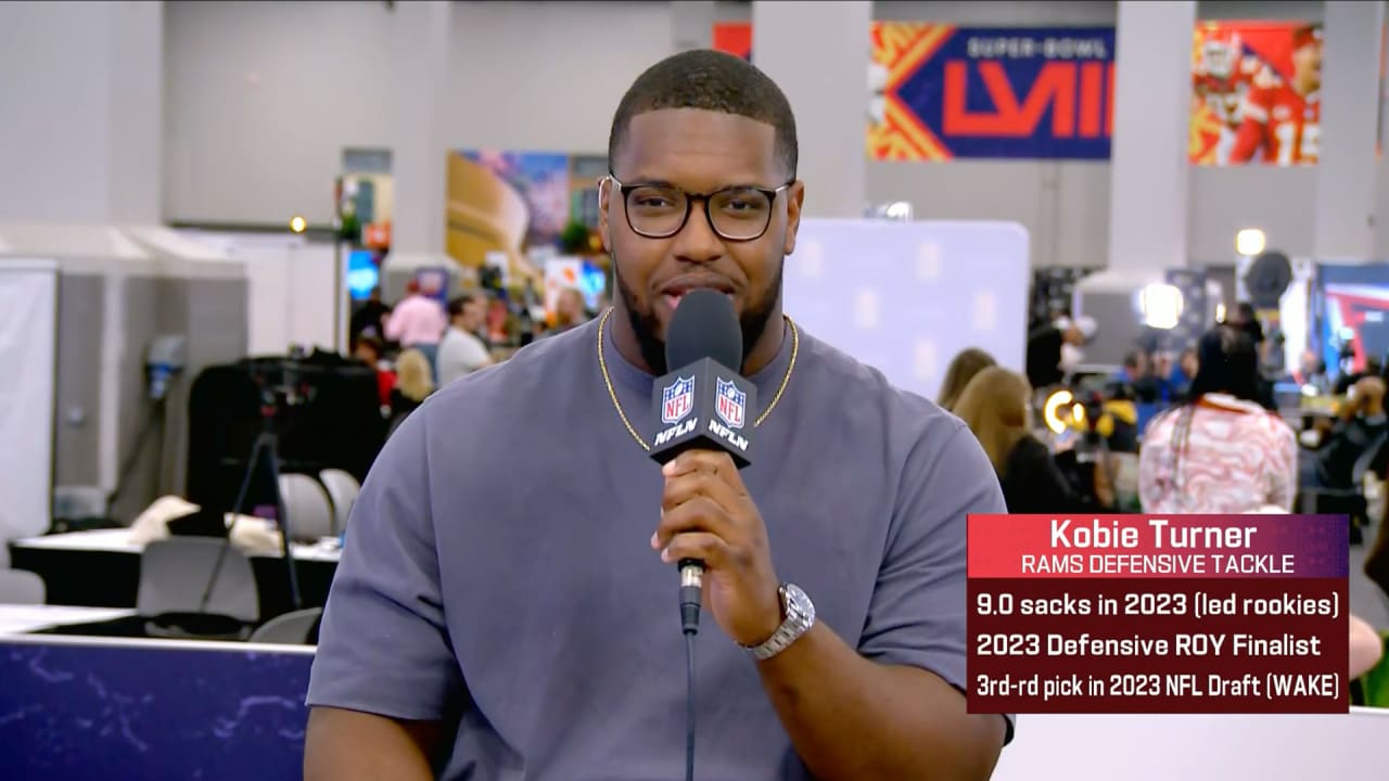 Kobie Turner Los Angeles Rams rookie nose tackle joins Super Bowl Live ...