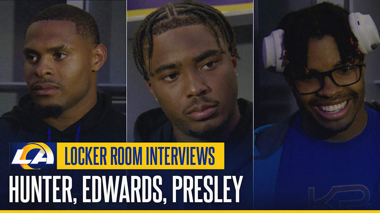 Locker Room Interviews: Jarquez Hunter, Tru Edwards, Brennan Presley ...