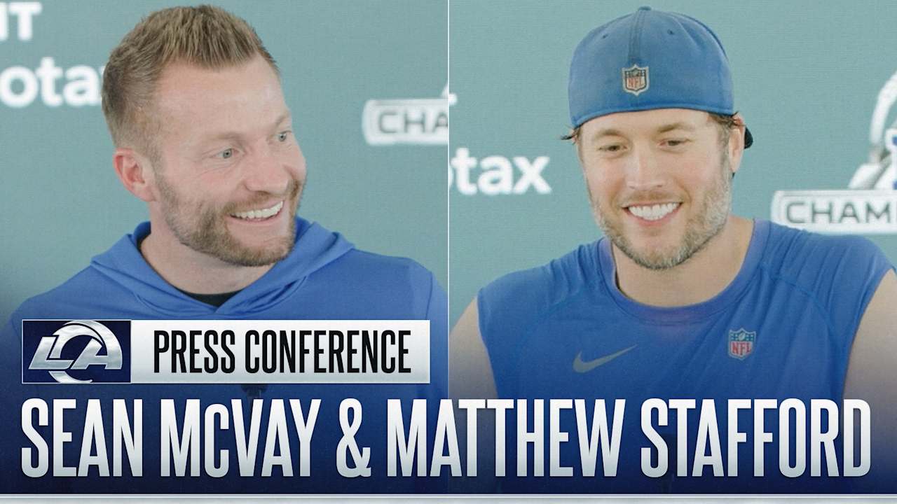 Los Angeles Ras head coach Sean McVay & quarterback Matthew Stafford ...