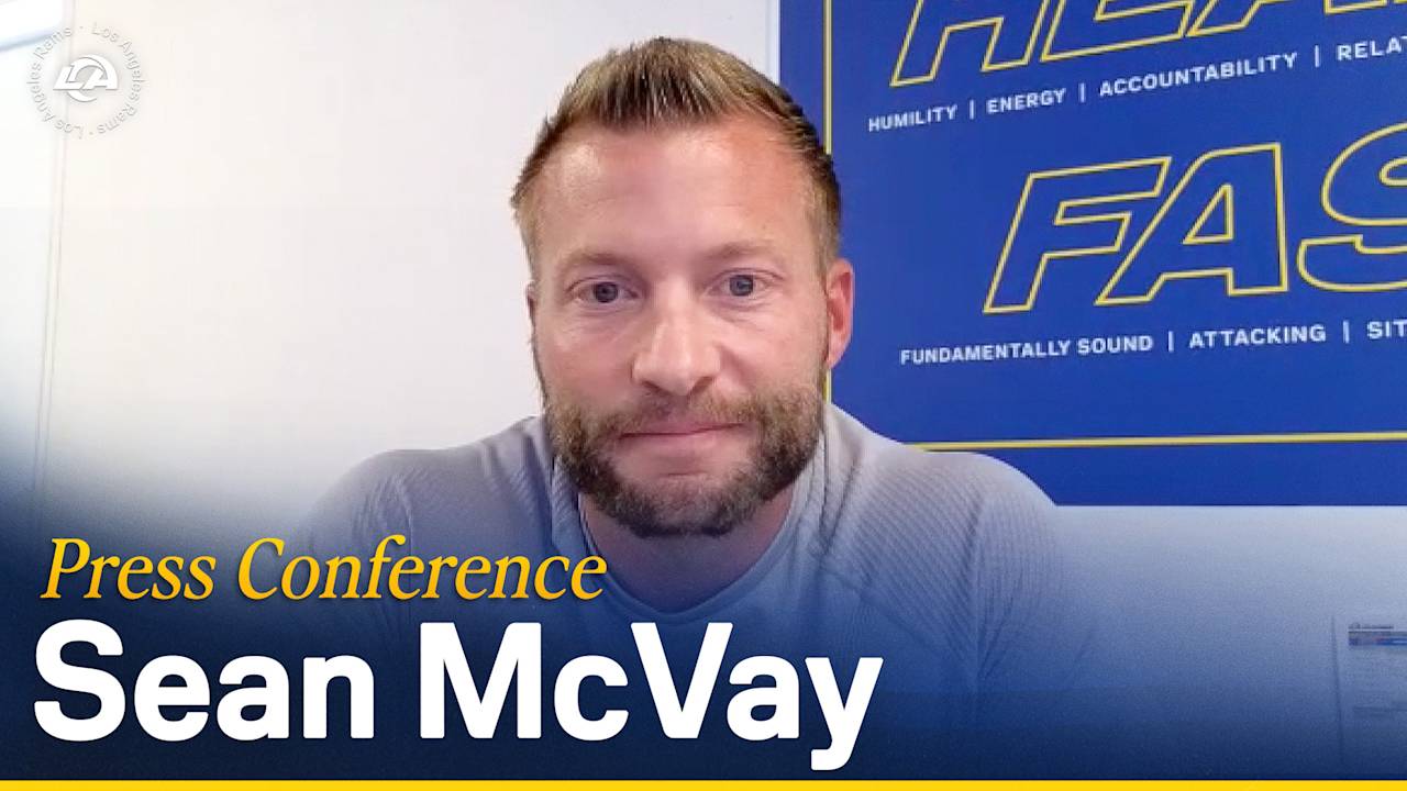 Sean McVay press conference Lions | Los Angeles Rams head coach Sean ...