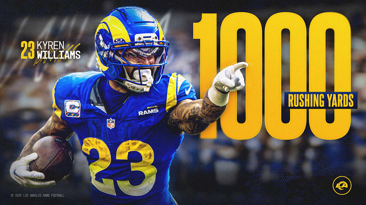 Rams running back Kyren Williams reaches 1,000 rushing yards for third ...