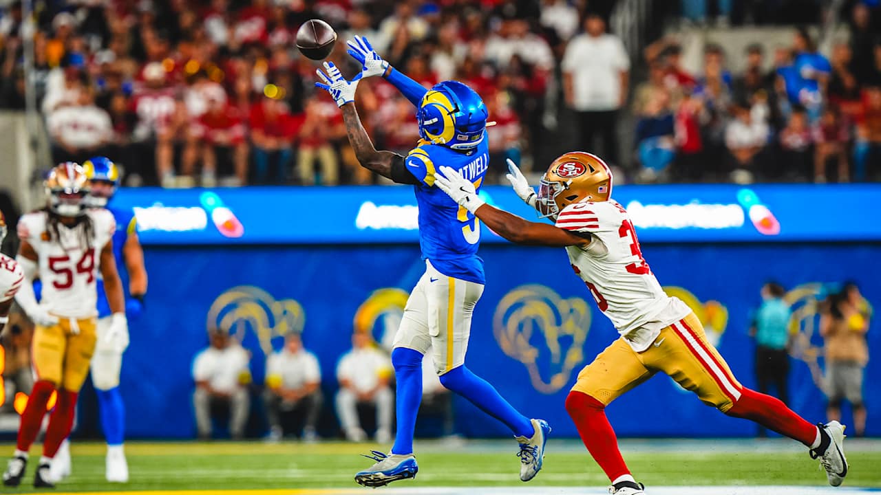 Matthew Stafford 35-yard pass to Tutu Atwell - Los Angeles Rams Highlights - Week 5 vs. San ...