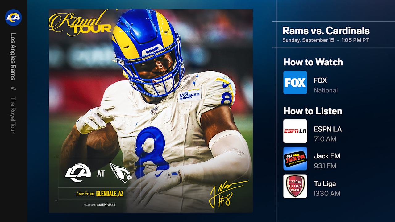 Los Angeles Rams at Arizona Cardinals: How to watch, listen to and live ...