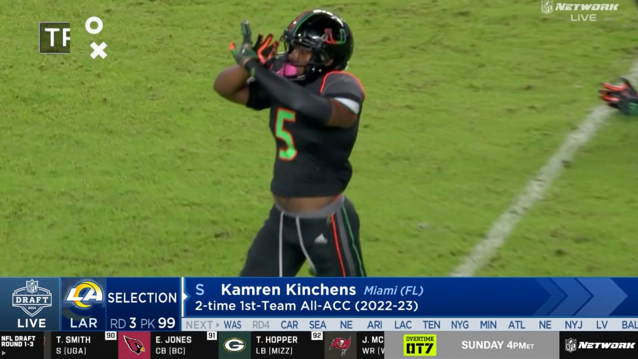 Rams select Kamren Kinchens with No. 99 pick in 2024 draft
