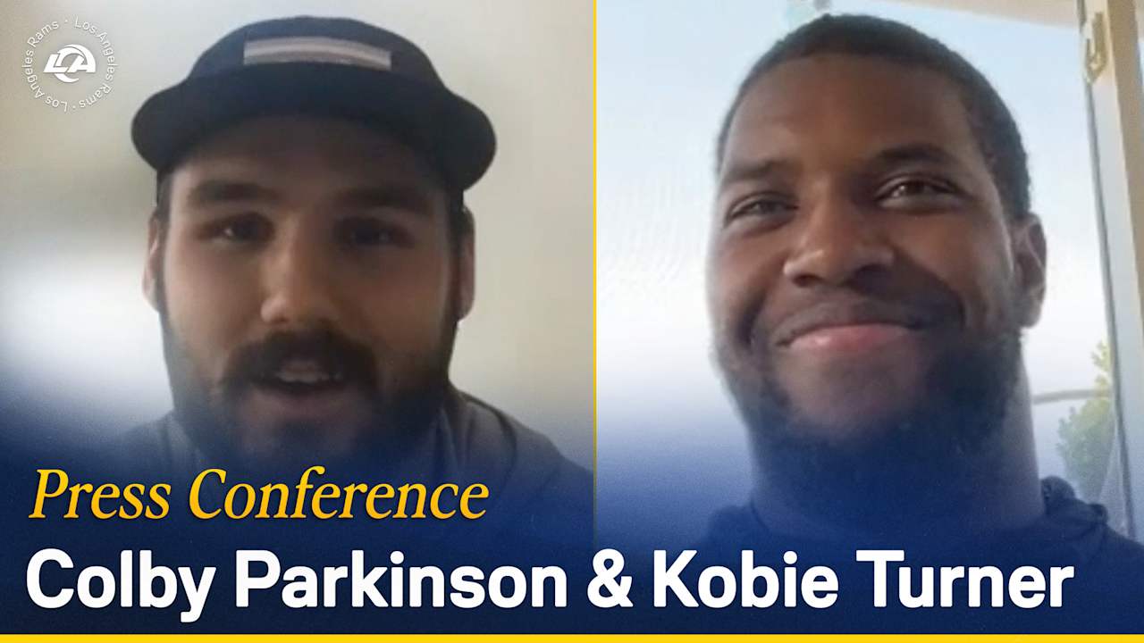 Colby Parkinson Kobie Turner press conference | Los Angeles Rams tight end Colby Parkinson ...