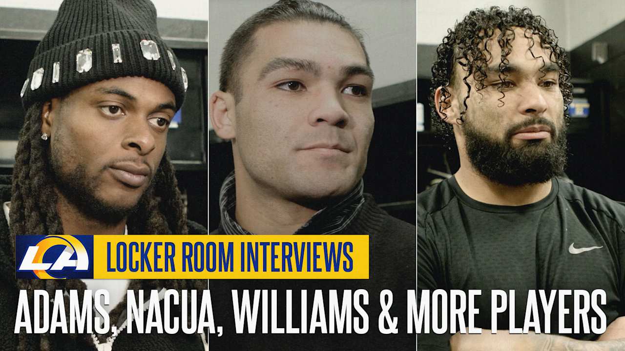 Wide receiver Davante Adams, wide receiver Puka Nacua, running back Kyren Williams, outside ...