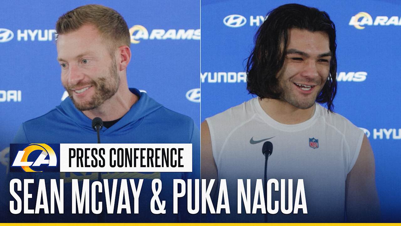 Head coach Sean McVay & wide receiver Puka Nacua Press Conference ...