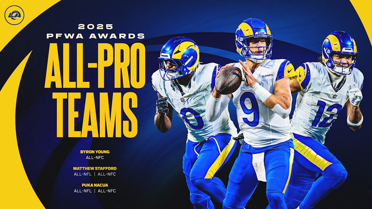 Matthew Stafford, Puka Nacua named to 2025 PFWA All-NFL team, Byron ...