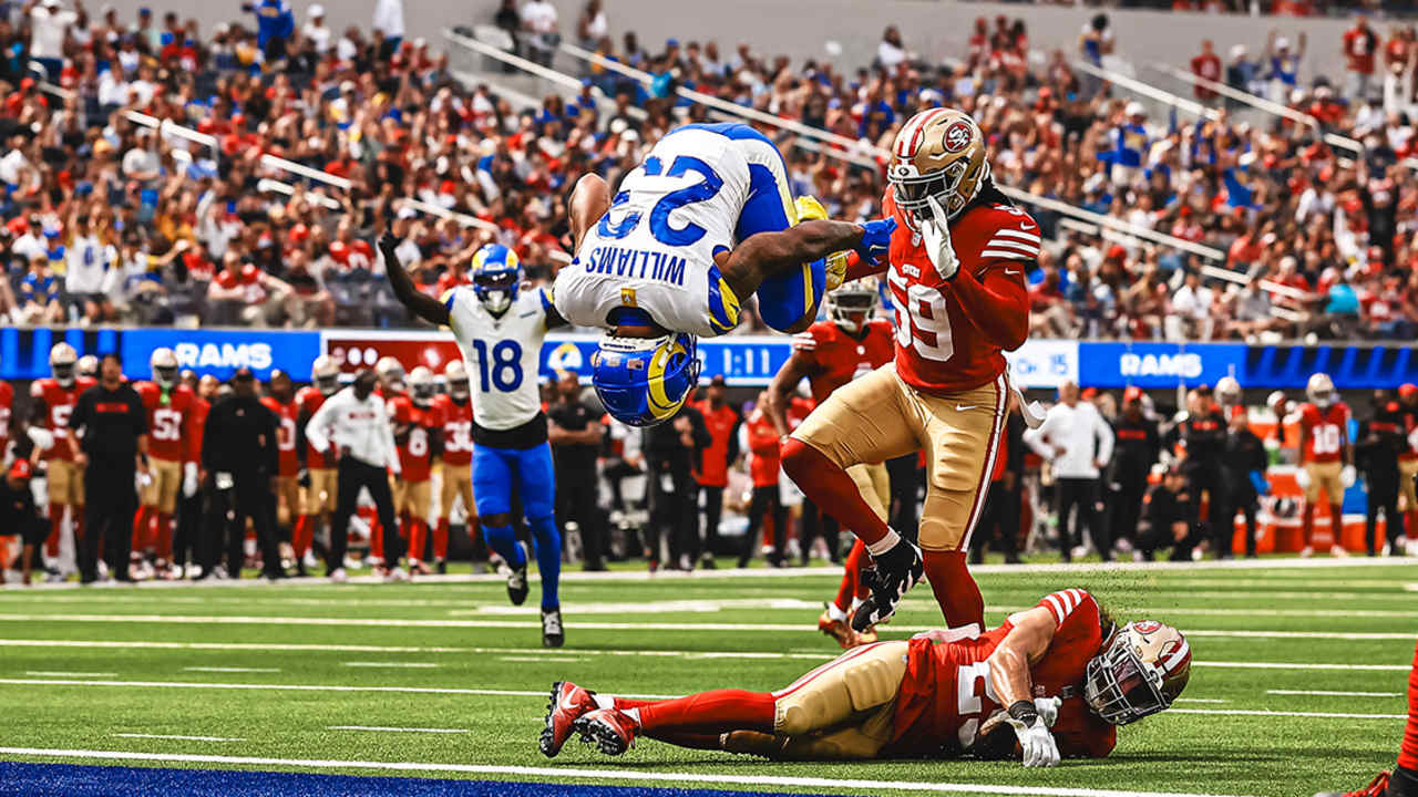Kyren Williams flip into endzone | Los Angeles Rams Highlights | Rams ...