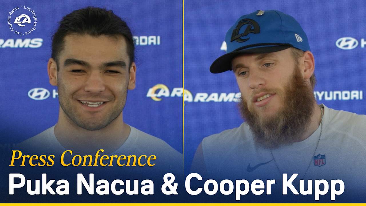Puka Nacua Cooper Kupp press conference Cardinals | Los Angeles Rams ...