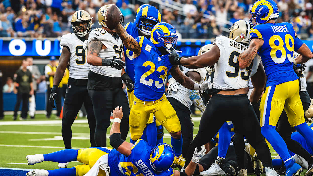 Kyren Williams touchdown - Los Angeles Rams Highlights - Week 9 vs. New ...