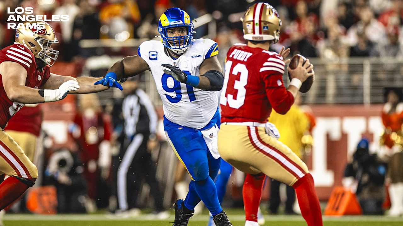 Kobie Turner 'fighting' through double teams helped Rams past 49ers on ...
