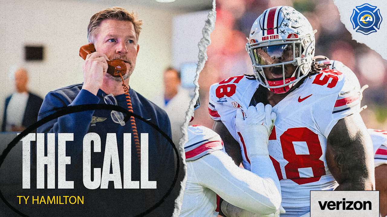 Ohio State defensive lineman Ty Hamilton gets the draft call from Los ...