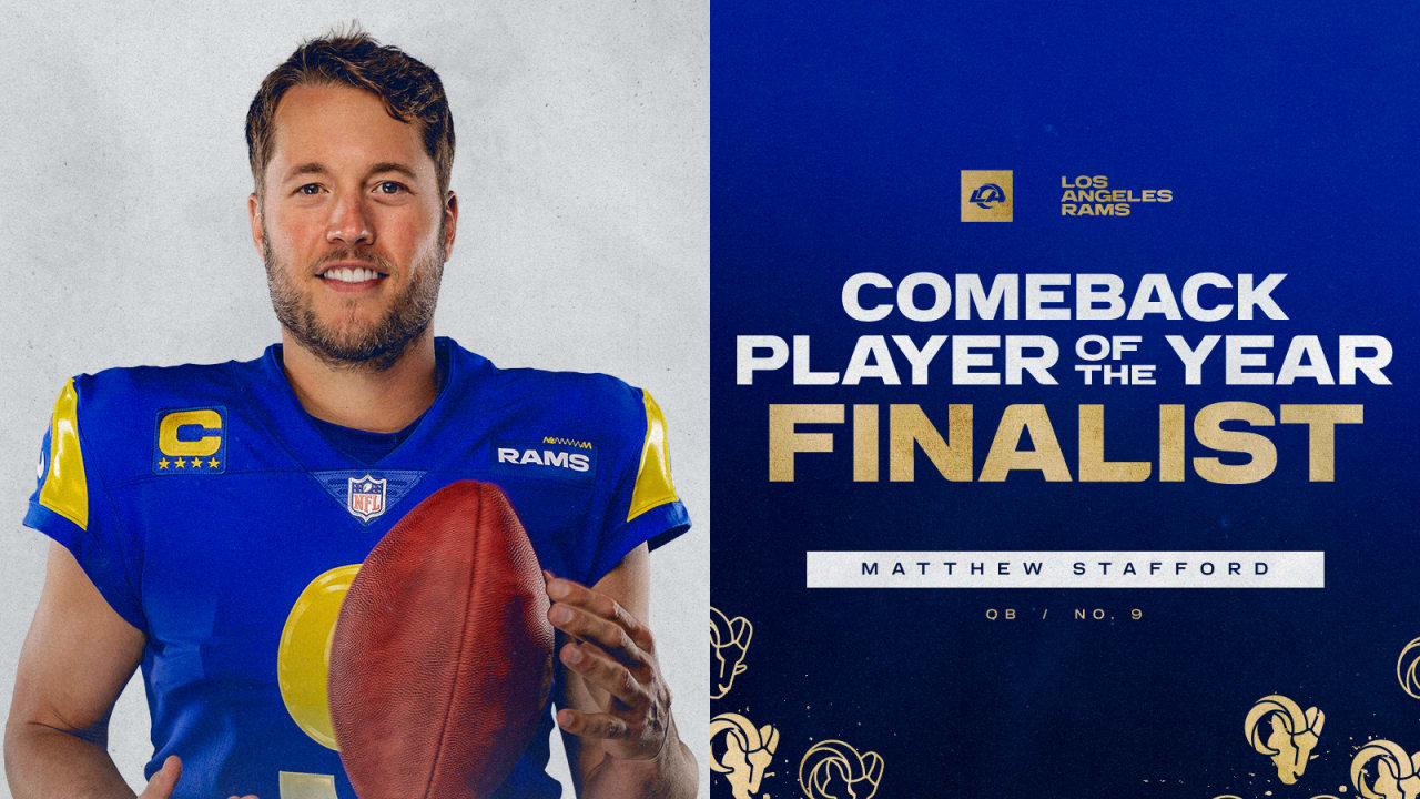 Rams quarterback Matthew Stafford named finalist for AP 2023 NFL Comeback Player of the Year award