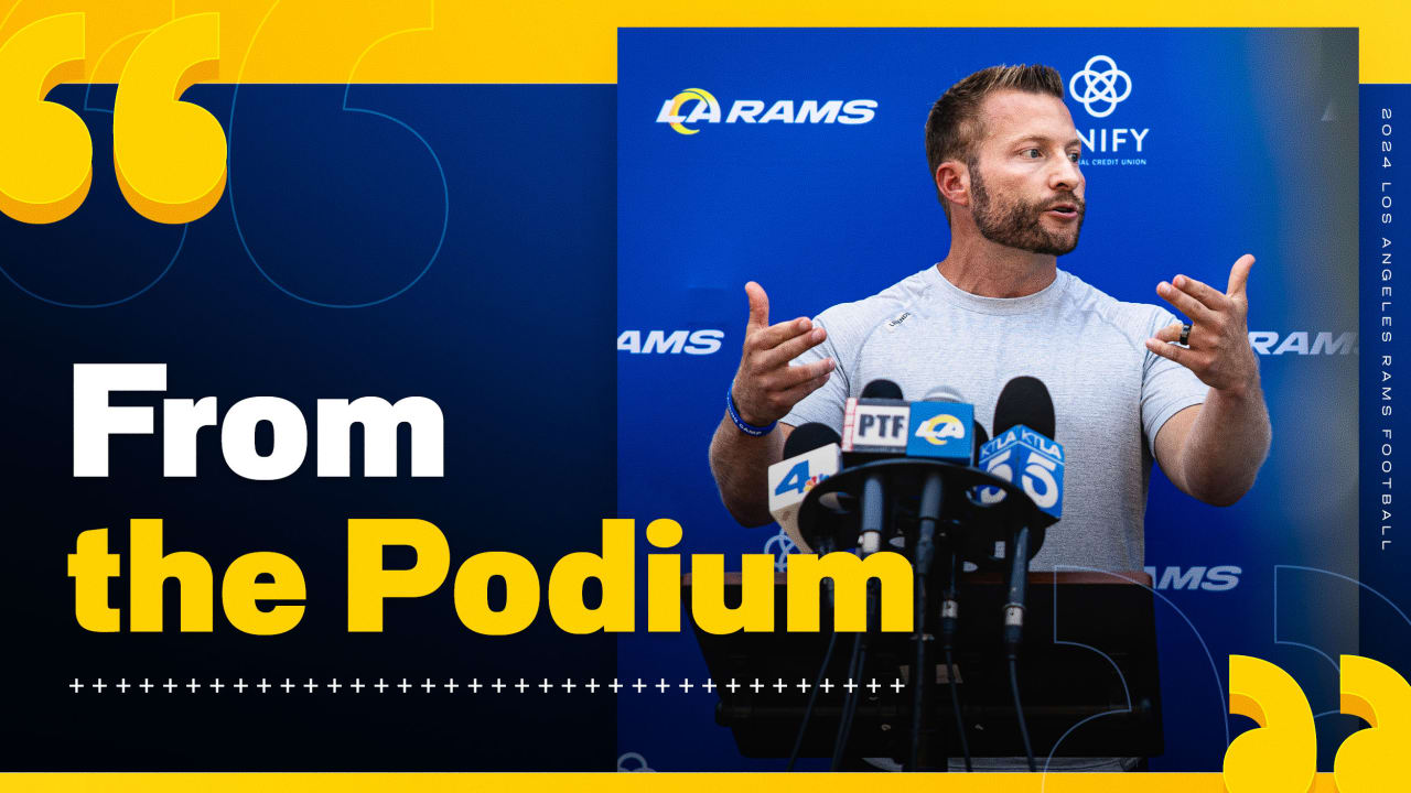 From the Podium: Rams' Sean McVay, Rob Havenstein, Quentin Lake, Tutu ...