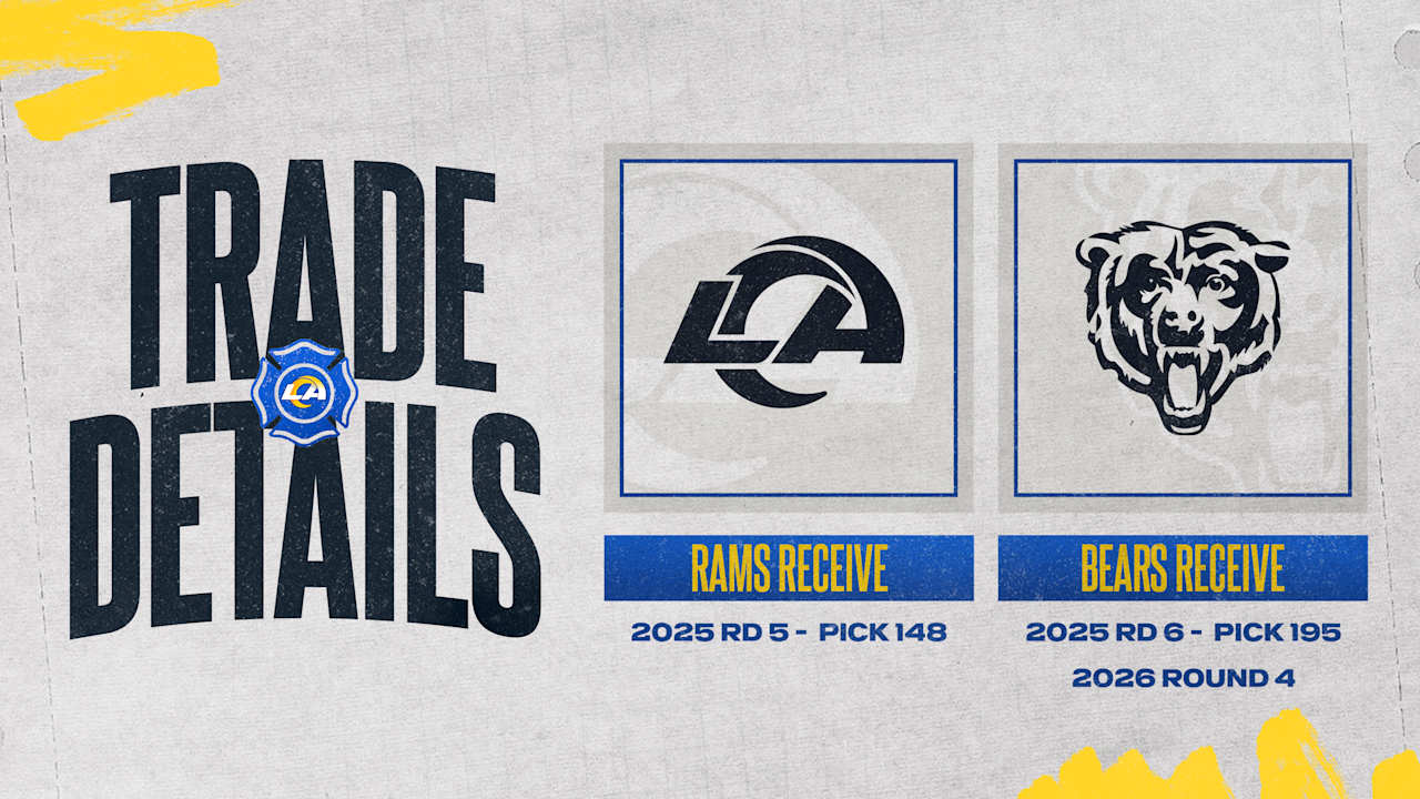 2025 NFL Draft: Rams trade for 148th pick from Bears